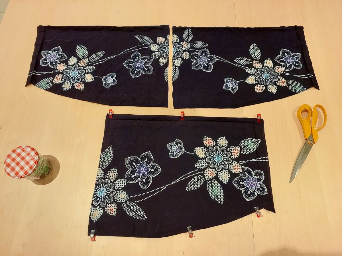 Making a Japanese apron from a kimono - Step by step - KeiMade Blog ...