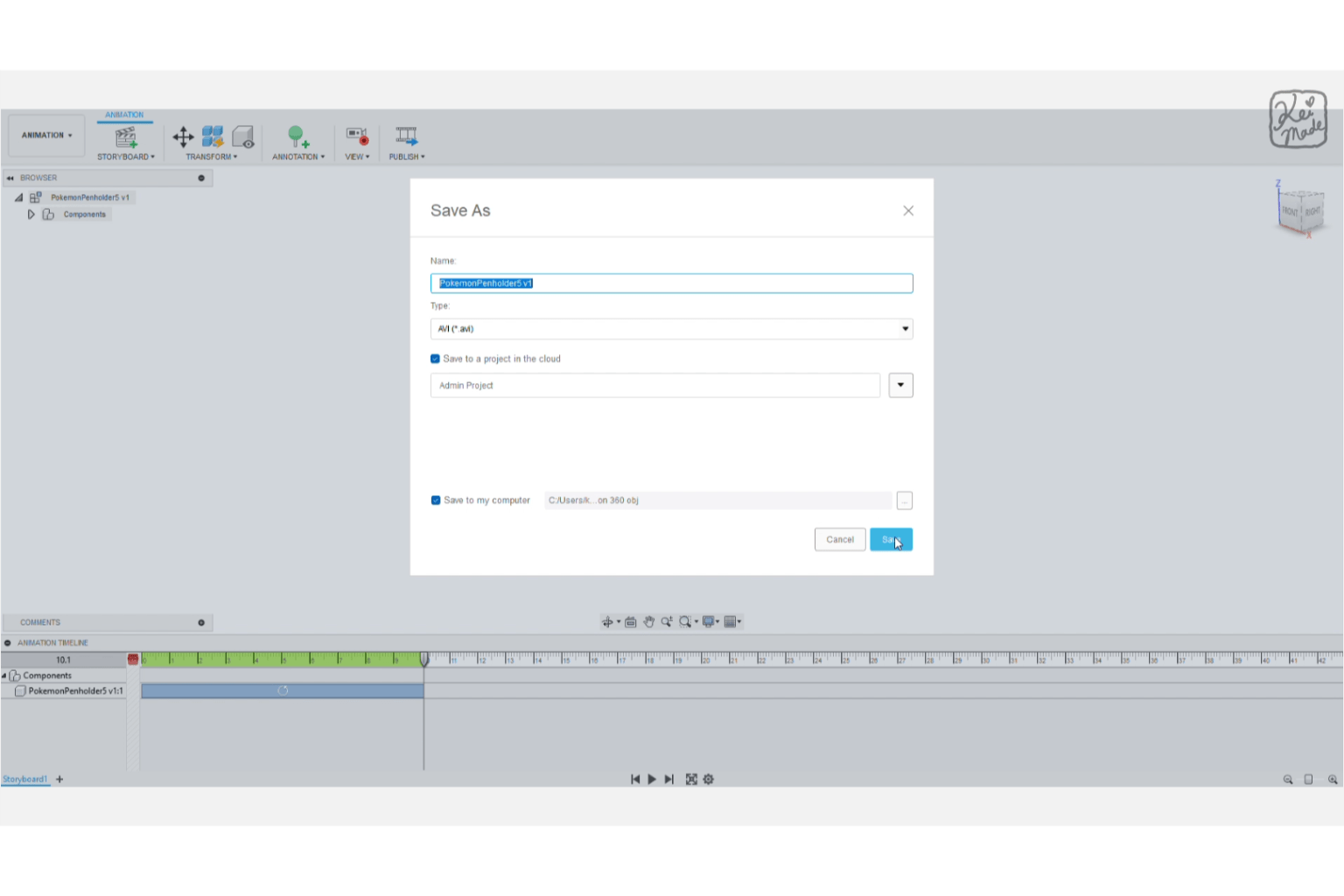 How to shoot a 360 degree product video in Fusion 360 - KeiMade Blog ...