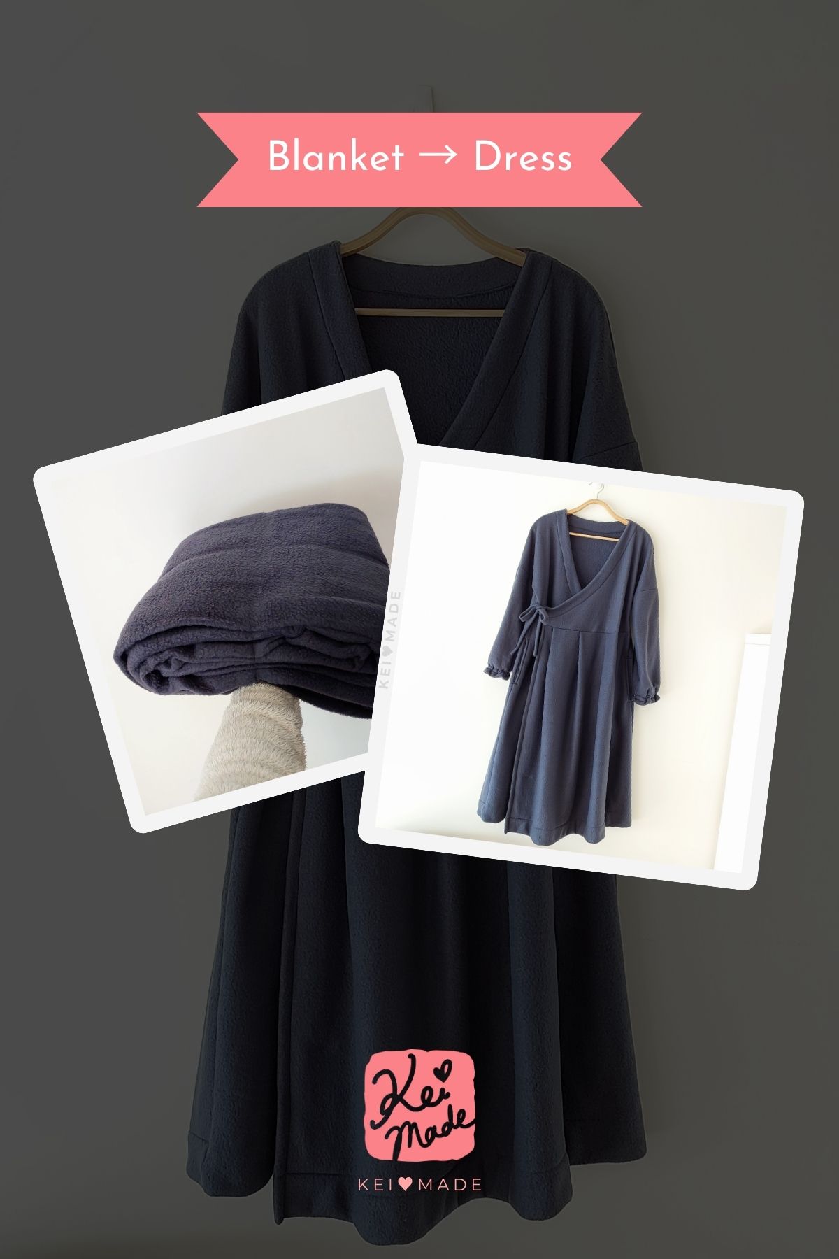 Sewing a Wrap Dress from a Blanket - KeiMade Blog - Crafts & Travel ...