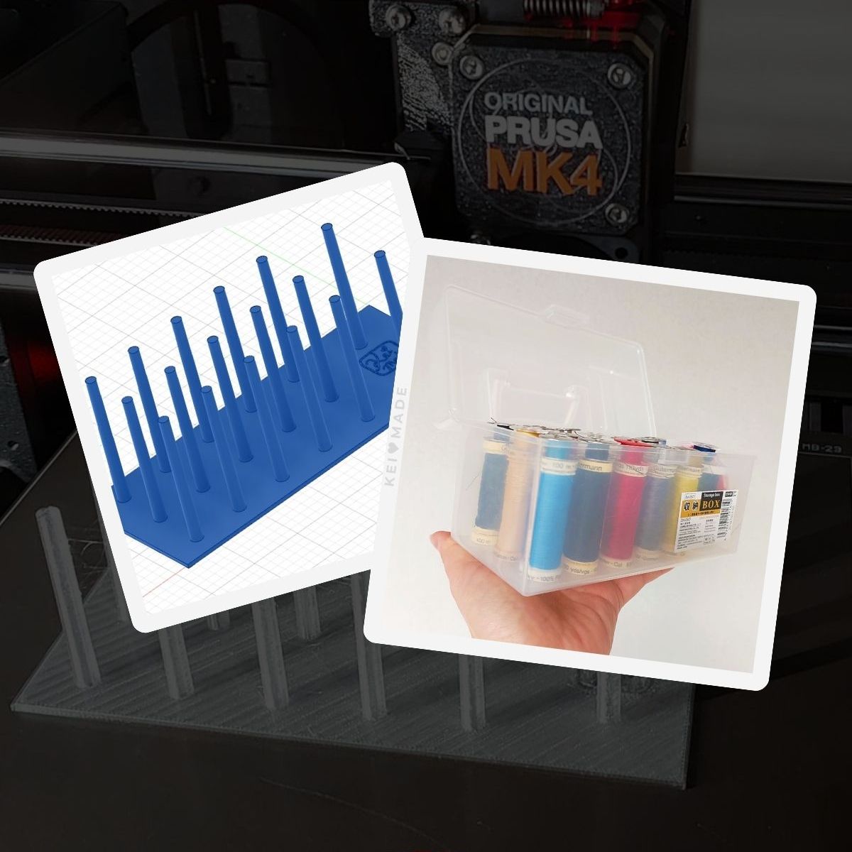 DIY Sewing Thread Organiser: 3D Printing & Modeling with Fusion 360 ...