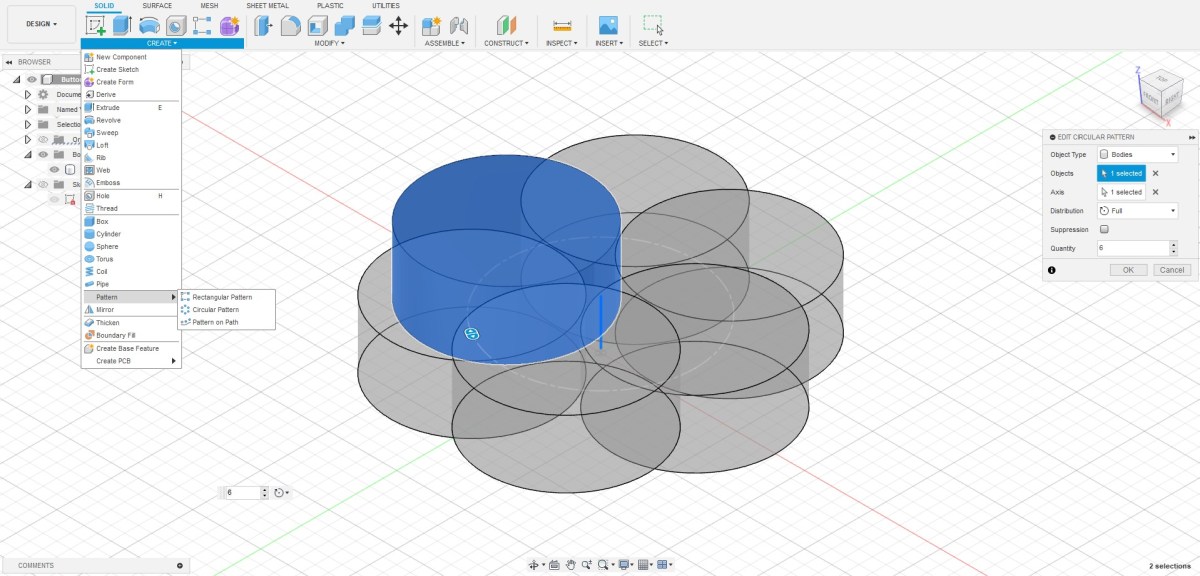 3D Printing Flower Buttons with Fusion360 - KeiMade Blog - Crafts ...