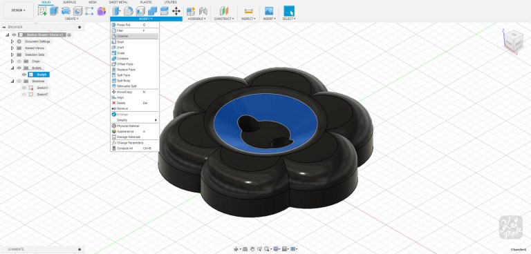 3D Printing Flower Buttons with Fusion360 - KeiMade Blog - Arts ...