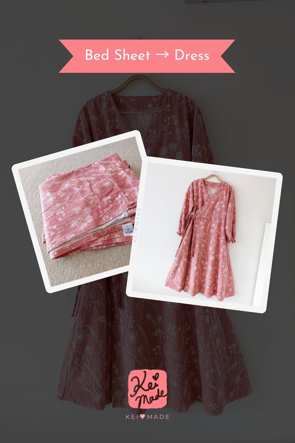 How to make a Wrap Dress: Sewing without patterns - KeiMade Blog (Free ...