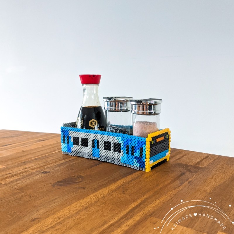 Metro Train Tray: 3D Perler Beads (Free pattern) - KeiMade Blog - Arts ...
