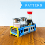Metro Train Tray: 3D Perler Beads (Free pattern) - KeiMade Blog - Arts ...
