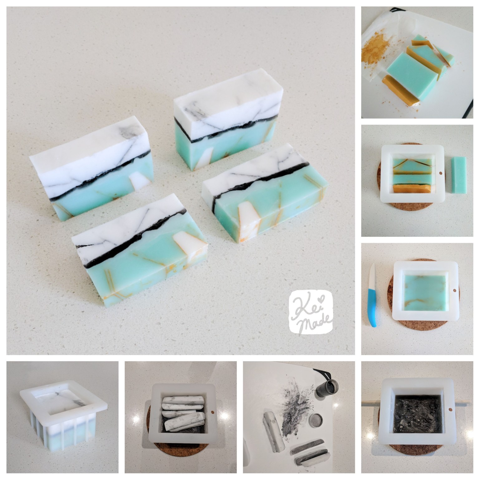 Marbled Gemstone Soap Recipe: DIY Melt & Pour Art - KeiMade Blog - Arts & Crafts inspired by ...