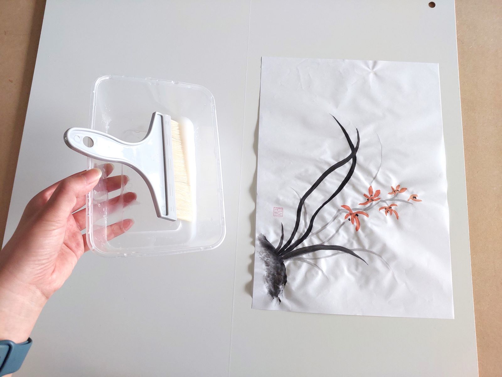Jigoku-uchi: Easier way to back sumi-e paintings (than Urauchi ...