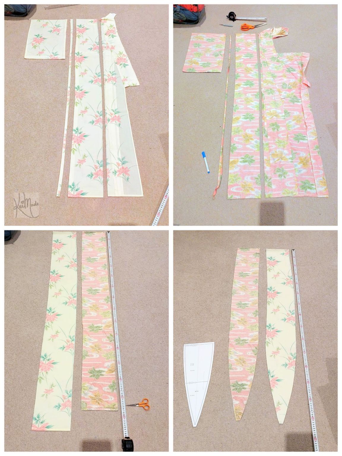 Making a Reversible Sash Belt from Vintage Kimonos - KeiMade Blog ...