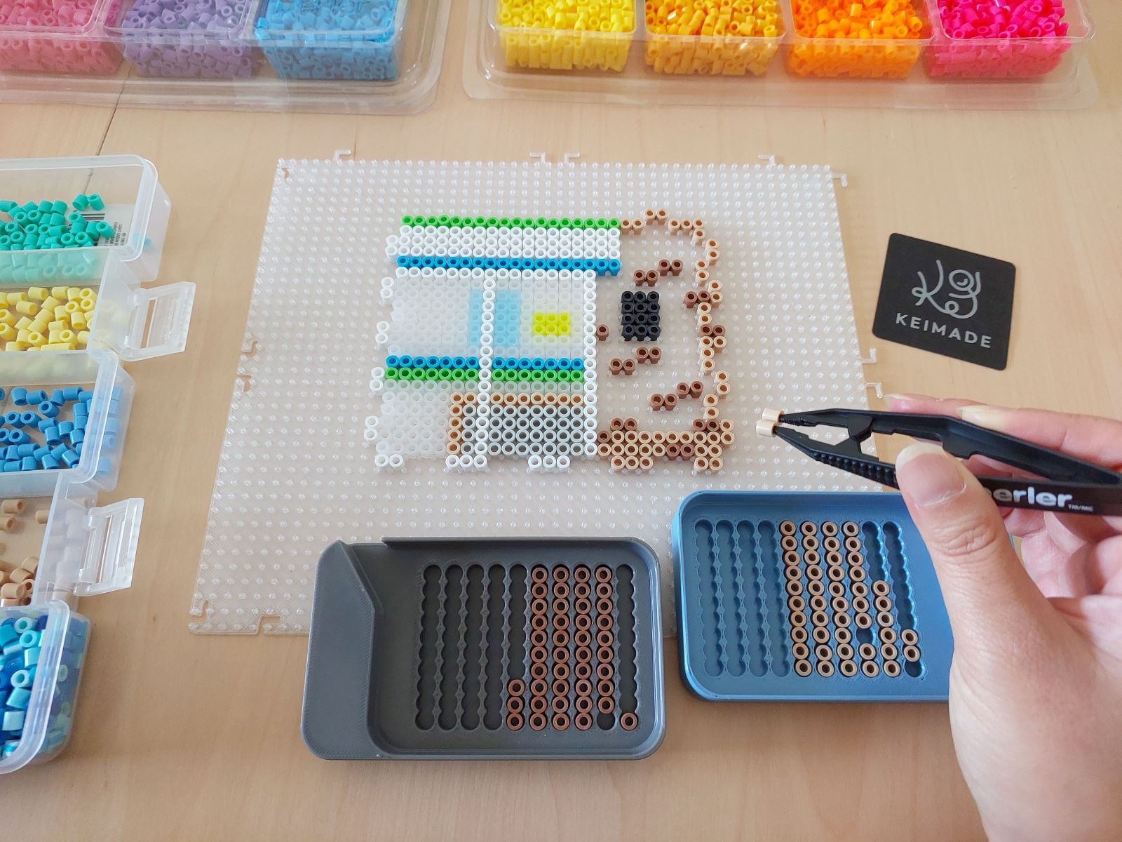 KeiMade Bead Aligner - Picking Tray for Perler Beads - KeiMade Shop